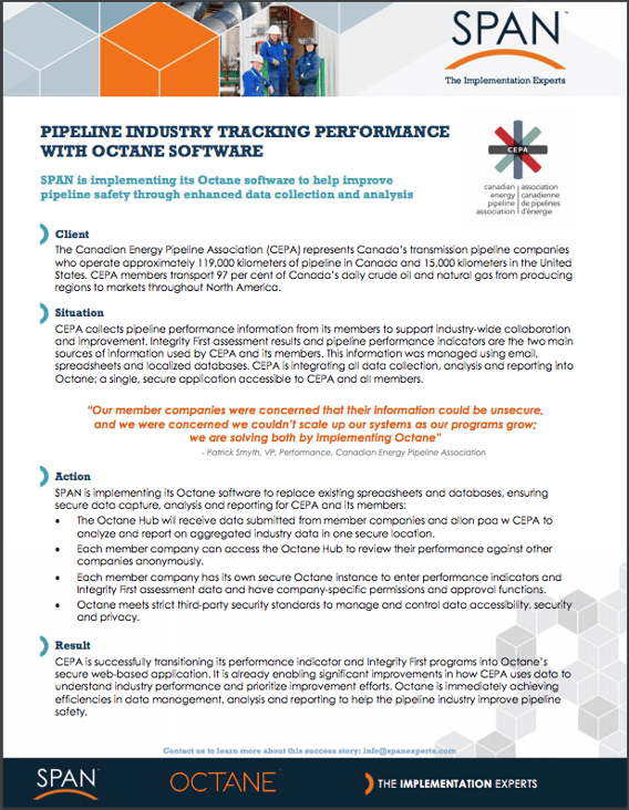 Case Study - Pipeline Industry Tracking Performance With Octane Software